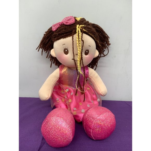 Linzy | Toys | Linzy 5 Inch Coral Pink Plush Rag Doll Sweet Cakes Brown ...